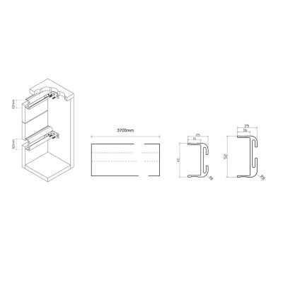 Hettich Shadowline Finger Pull Handle