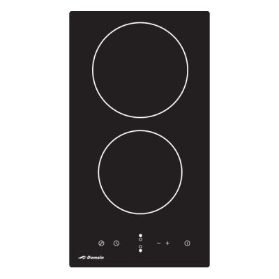Domain 2 Burner Ceramic Glass Electric Cooktop with Touch Controls
