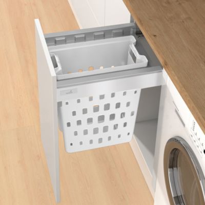 Hettich InnoTech Atira Pull Out Laundry Basket 450mm 40L + Drawer Set