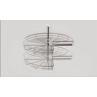 Hettich 3/4 Circle Carousel Tray - Chrome Plated